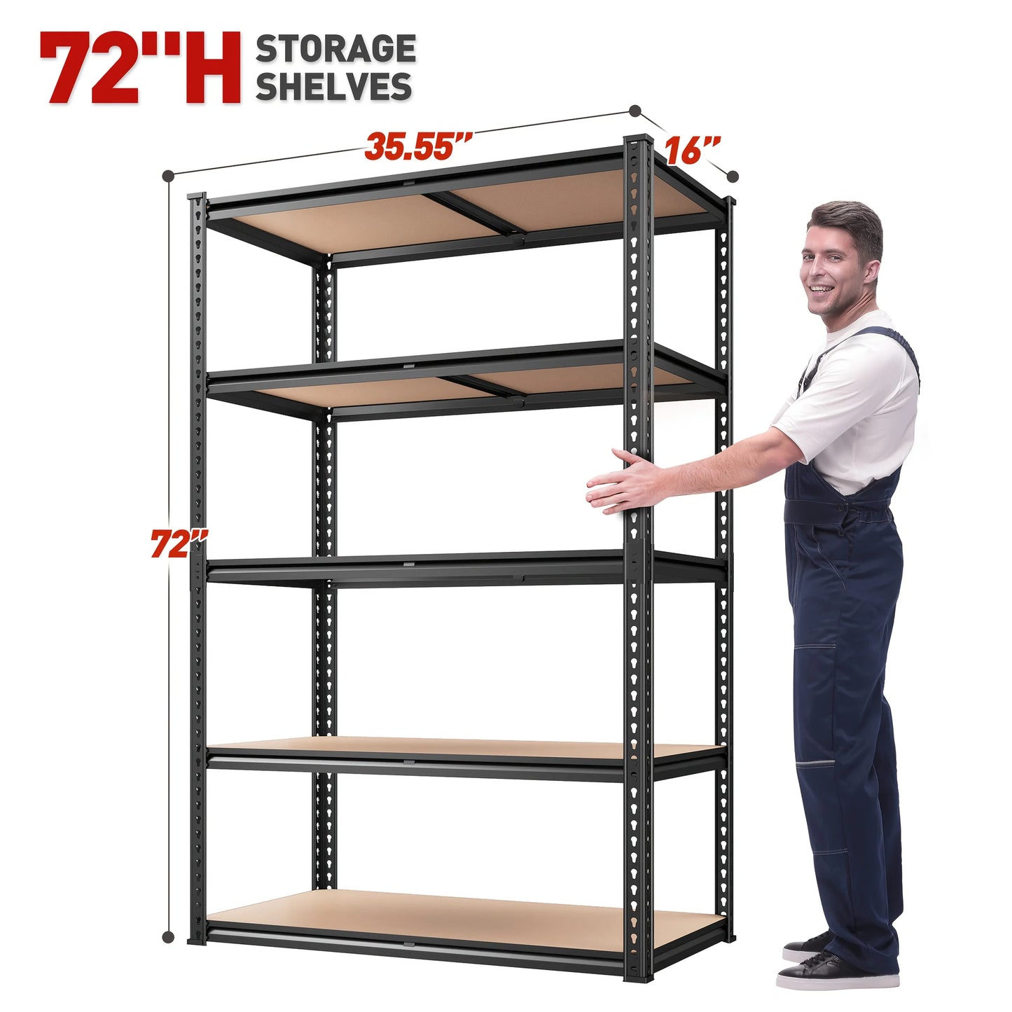5-Tier Heavy Duty Shelving Unit 2000LBS Capacity – Homeward Charm