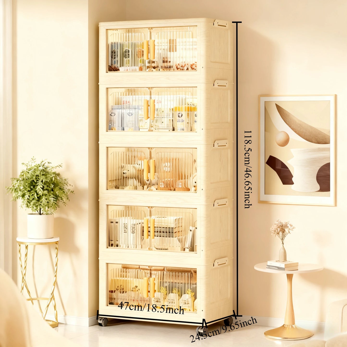 4/5-Tier Foldable Cabinet - Plastic Lidded Storage Box – Homeward Charm